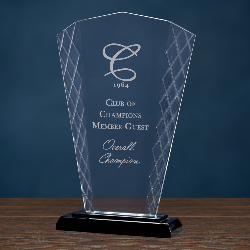 Sterling Cut Glass | Fan Accent Award